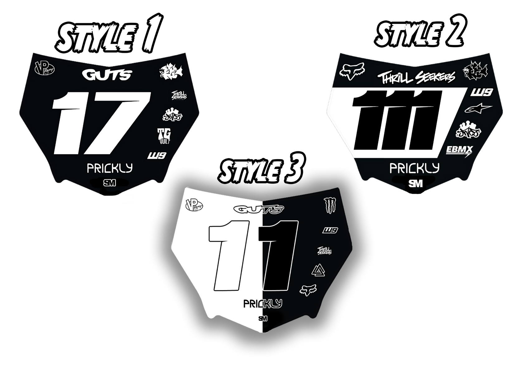 Motocutz Plate decal 3 Styles – SocalMotos